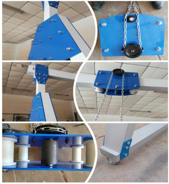 Warehouse Use Mini Portable Aluminum Gantry Crane With Hand Chain Block