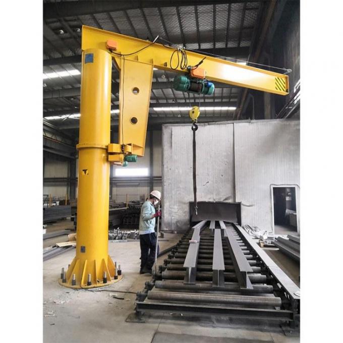 2 Ton Free Standing Jib Crane 270 Degree Electric Slewing Arm Span 4.5-6m