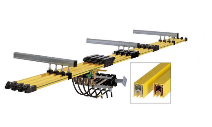 Energy Saving 50-120A Crane Busbar System , Power Supply Hoist Busbar ...